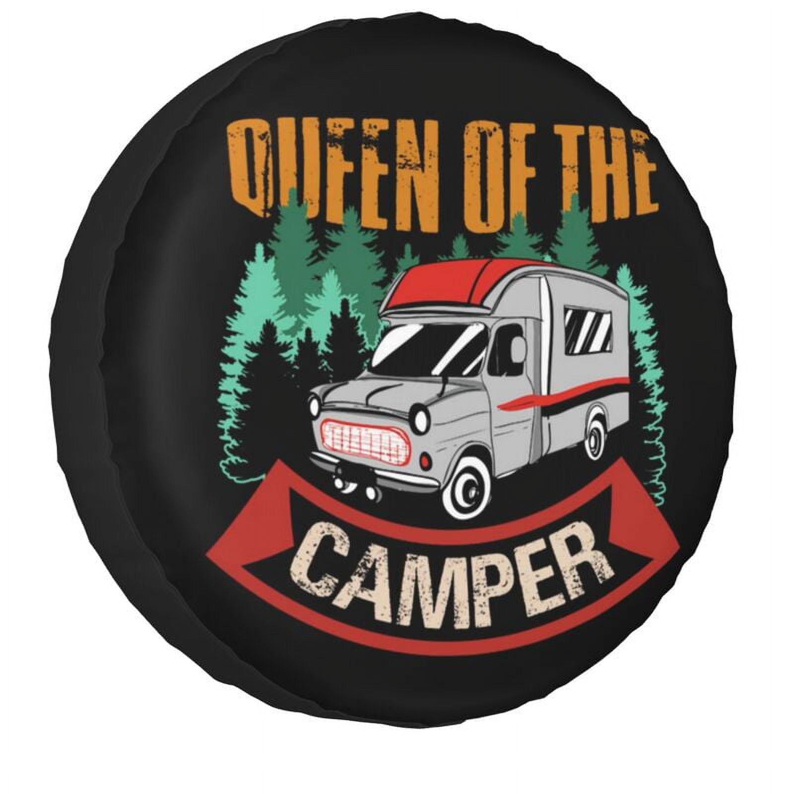 Funny Camper Camping Wheel Tire Cover for Land Cruiser Prado Adventure ...