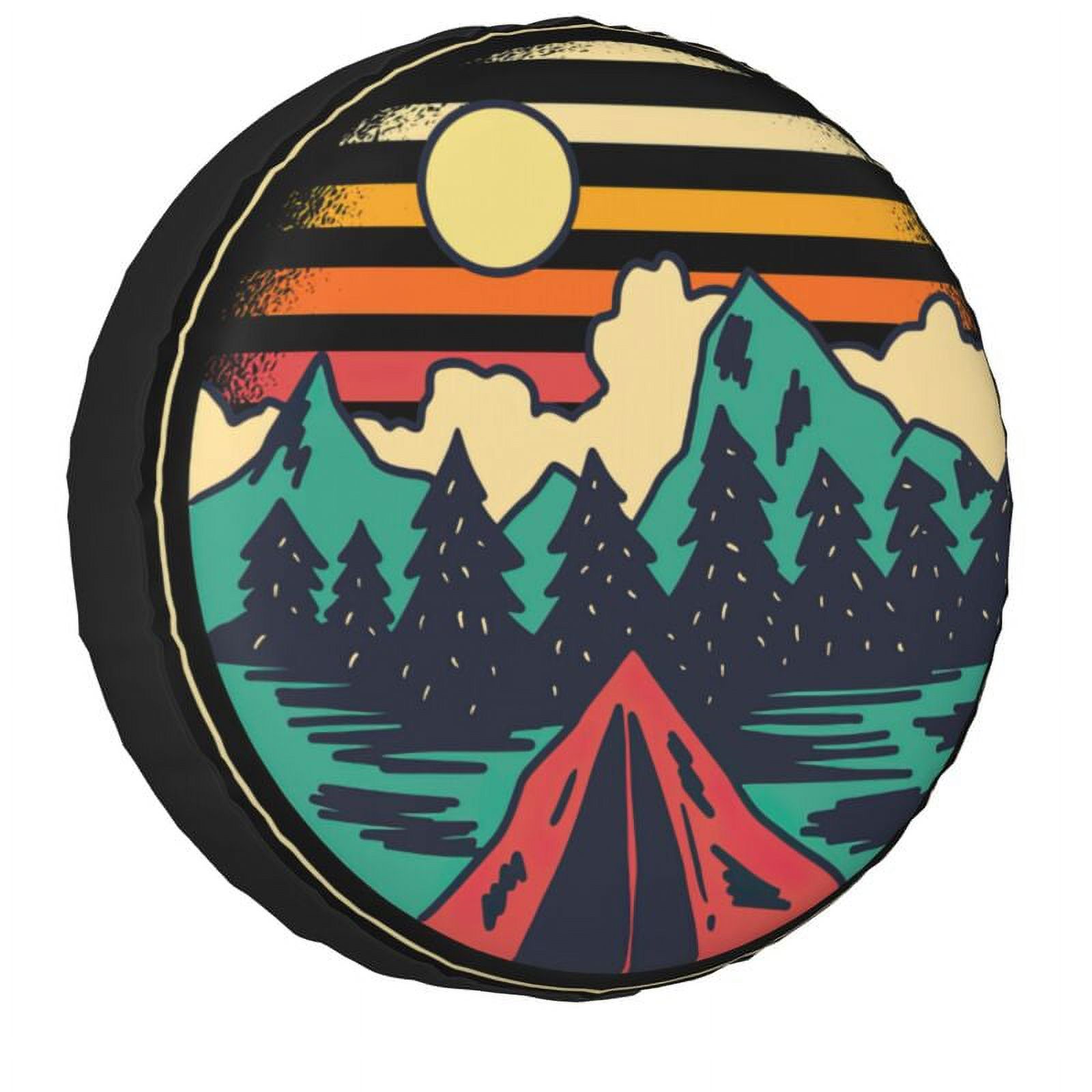 Funny Camper Camping Wheel Tire Cover for Land Cruiser Prado Adventure ...