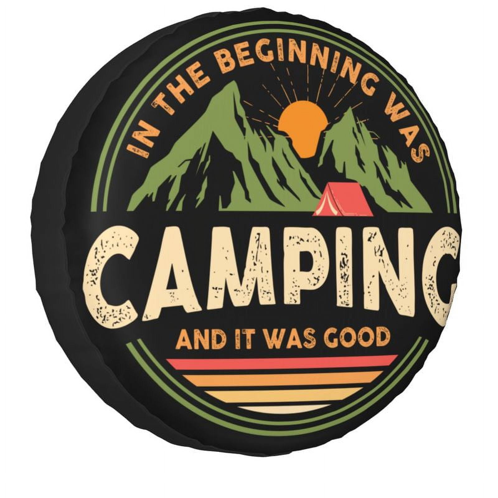 Funny Camper Camping Wheel Tire Cover for Land Cruiser Prado Adventure ...