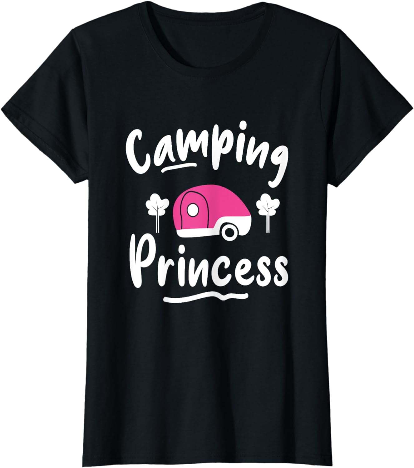 Funny Camper Glamper Camping Princess T-Shirt - Walmart.com
