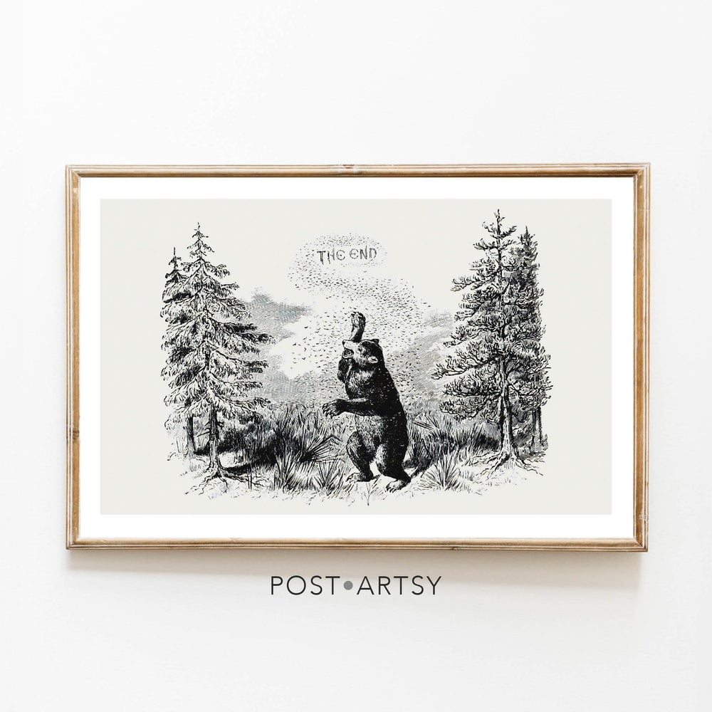 Funny Camper Print Wall Decor Camping Wall Art Retro Camp Site Poster ...