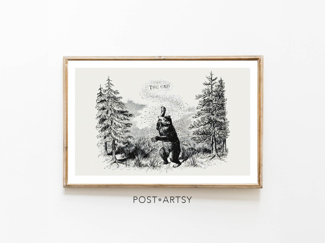 Funny Camper Print Wall Decor Camping Wall Art Retro Camp Site Poster ...