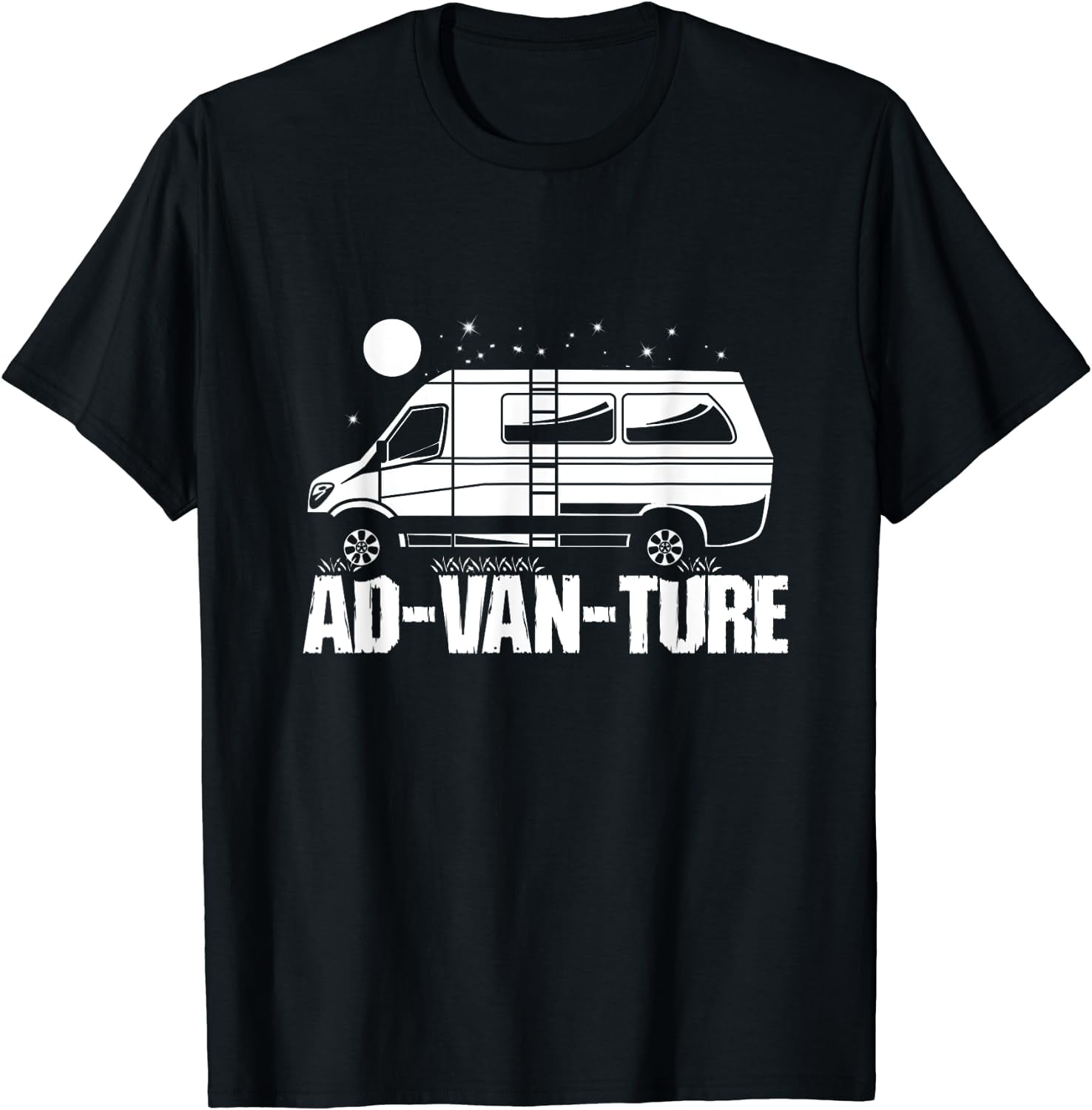 Funny Camper Van Life - Vanlife Ad-Van-Ture T-Shirt Black Small ...