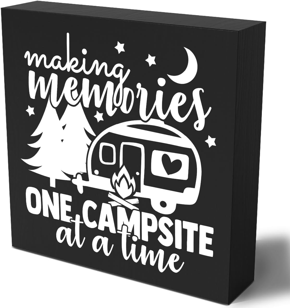 Funny Camper Van Wooden Box Sign Plaque Making Memories One Campsite at ...