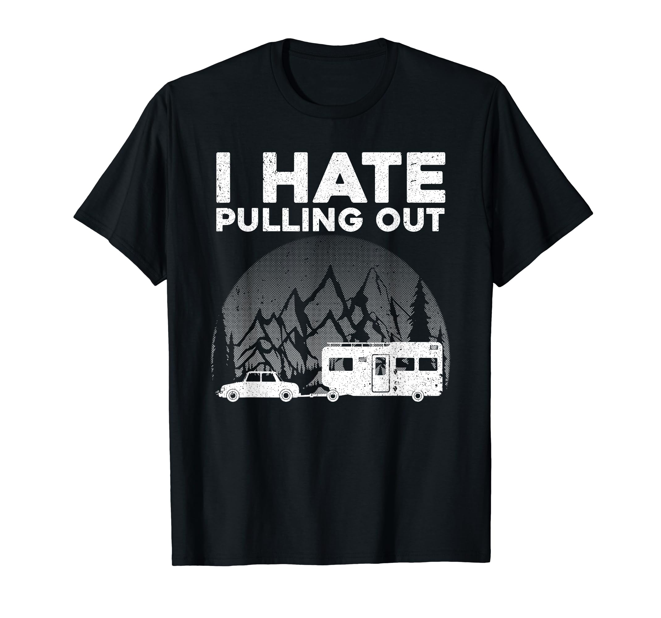 Funny Camping Art For Men Women Kids Camping Trailer Camper T-Shirt ...