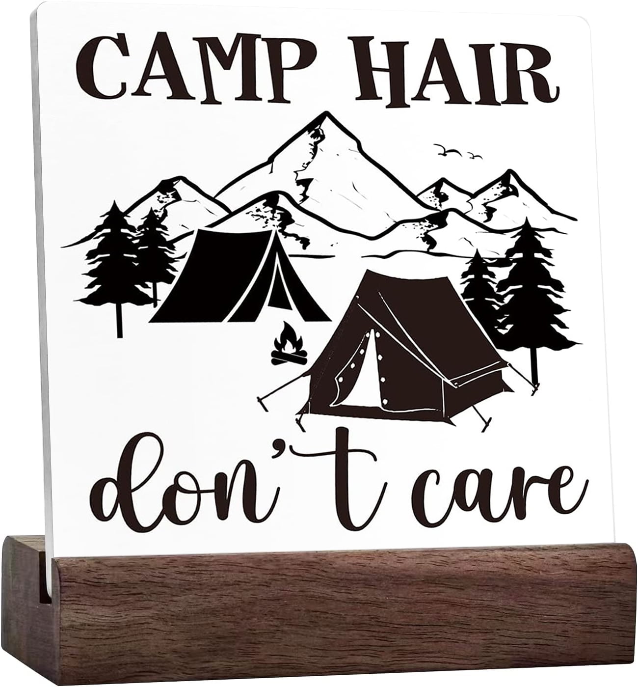 Funny Camping Ceramic Table Plaque Signs Desk Decor,Quote Camping Signs ...