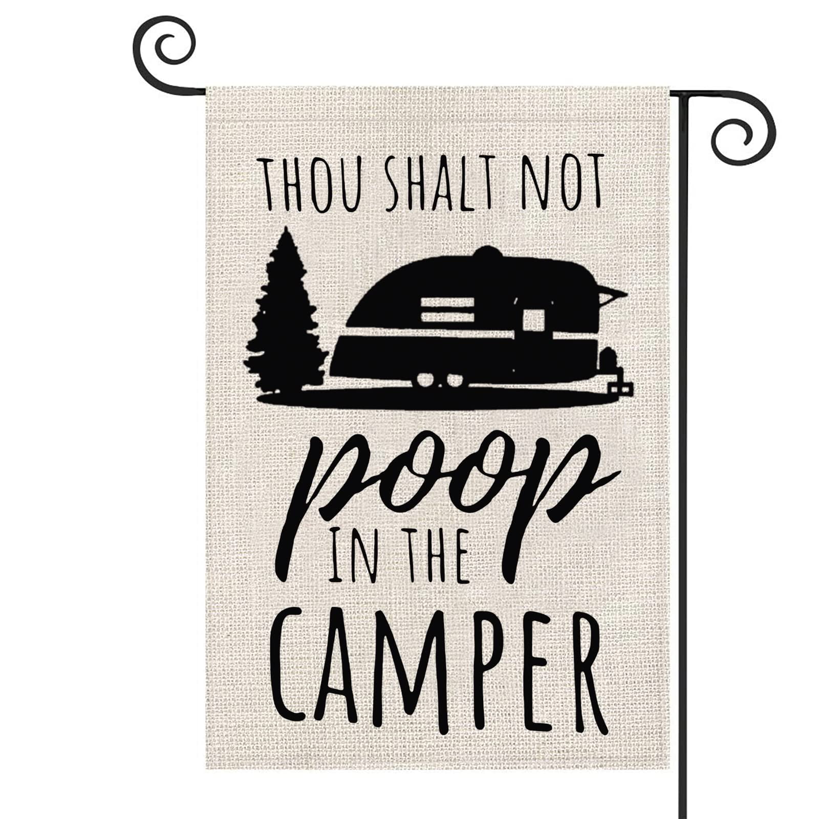 Funny Camping Gift Thou Shalt Not Poop In The Camper Novelty Camping ...