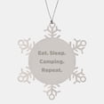 Funny Camping Gifts from Family for Men - Snowflake Ornament Eat. Sleep ...
