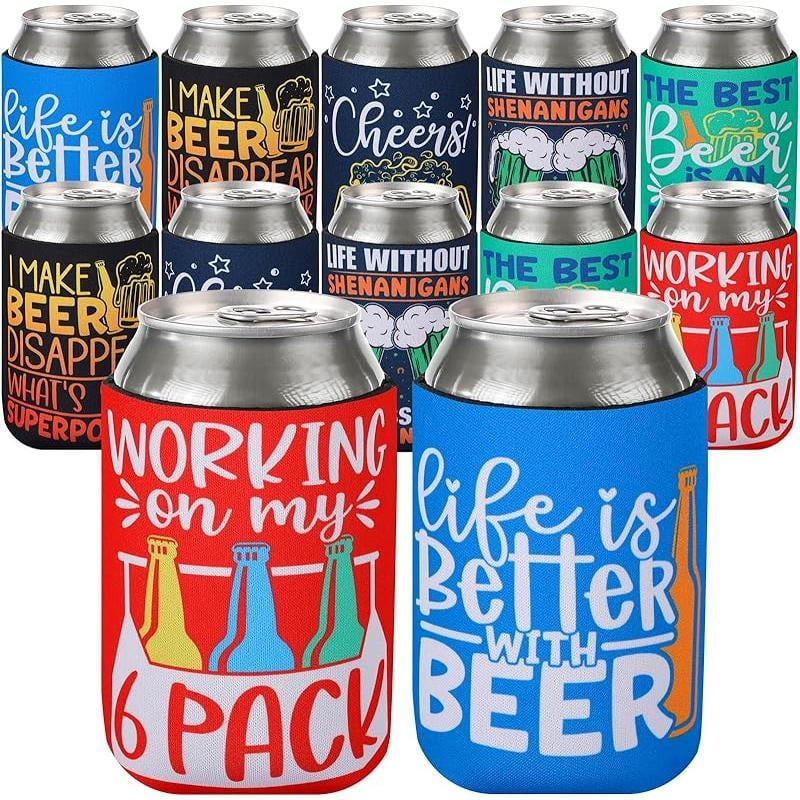 Funny Can Cooler Sleeve for Beer - 12 Pcs Funny Quotes Insulated ...