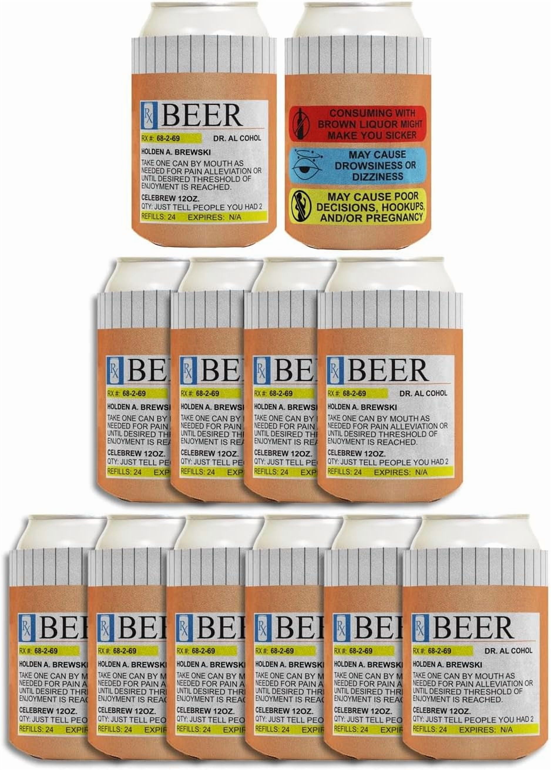 Funny Can Coolie Prescription Gag Gift Rx Pill Bottle Gift Coolie 12 ...