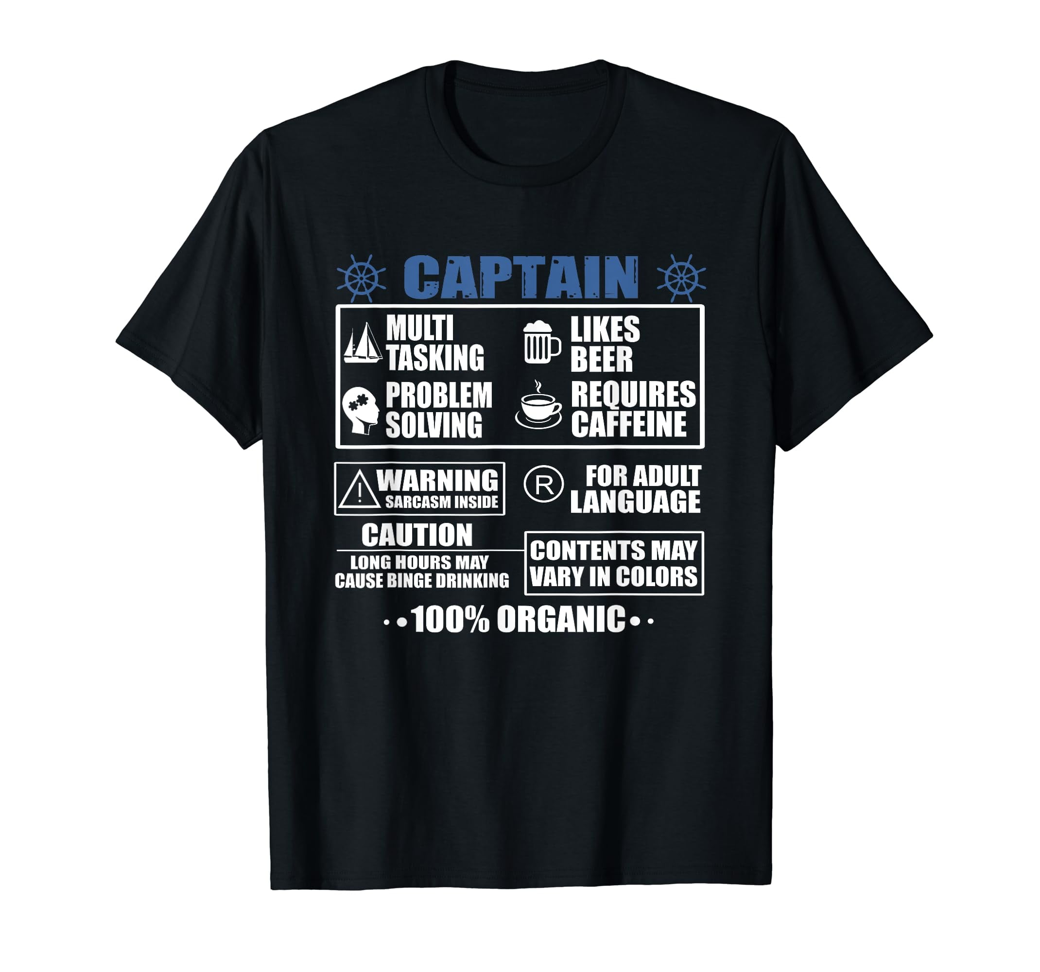 Funny Captain Design Hilarious Boat Lover Qoute For Sailor T-Shirt ...