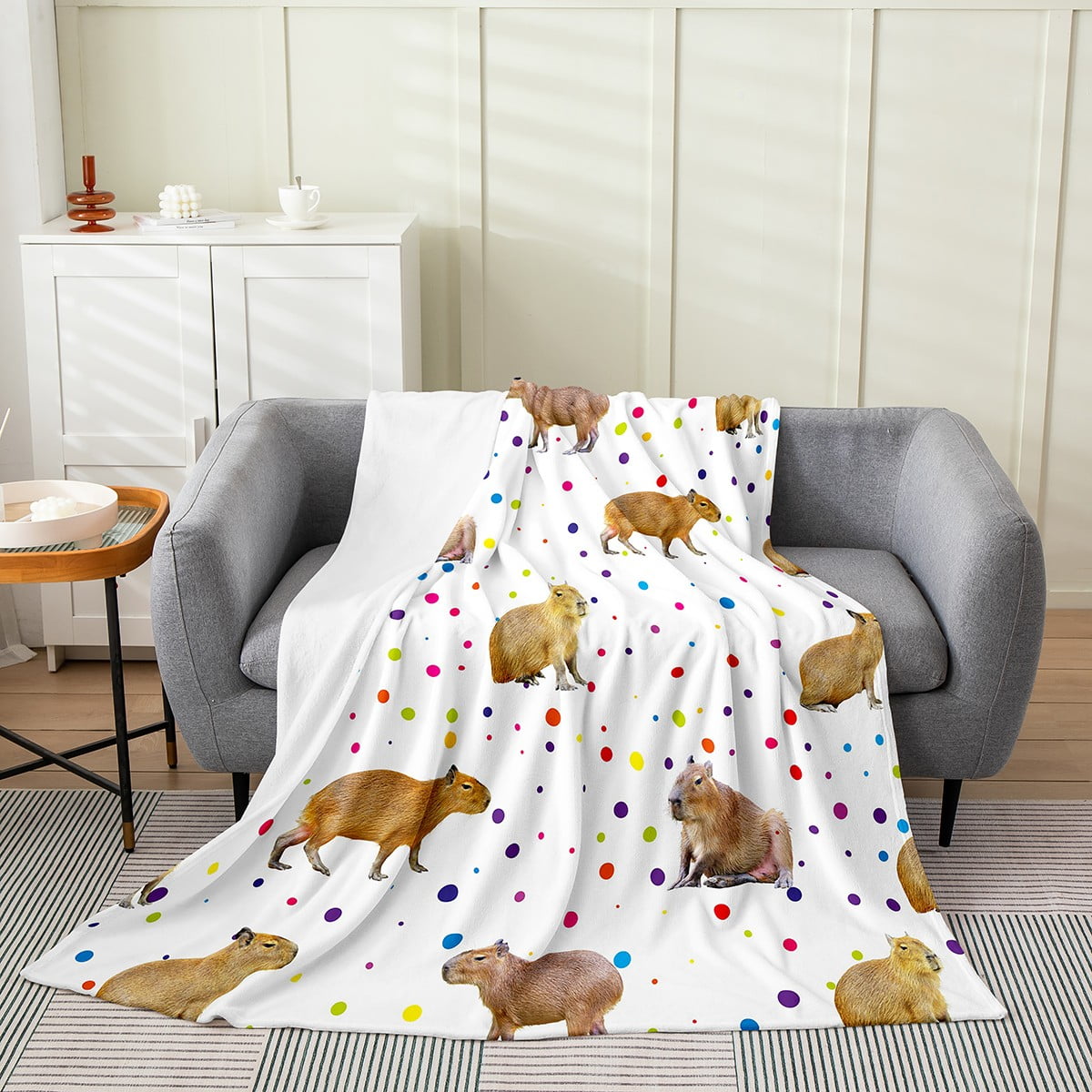 Funny Capybara Blanket 30x40,Cute 3D Capybara Throw Blanket for Bed ...