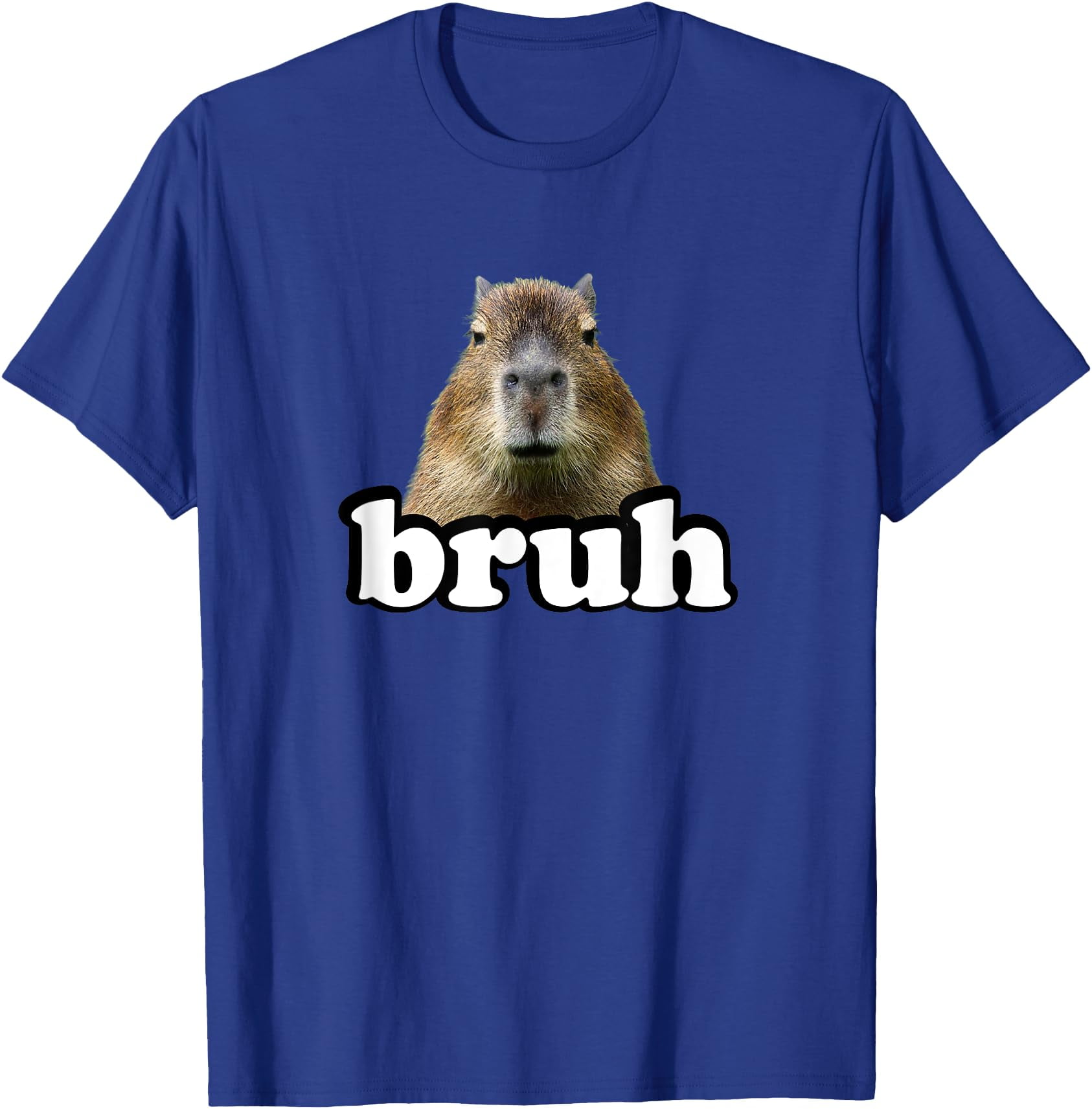 Funny Capybara Bruh Meme Animal Lover Unisex T-Shirt for Men Women Kids ...