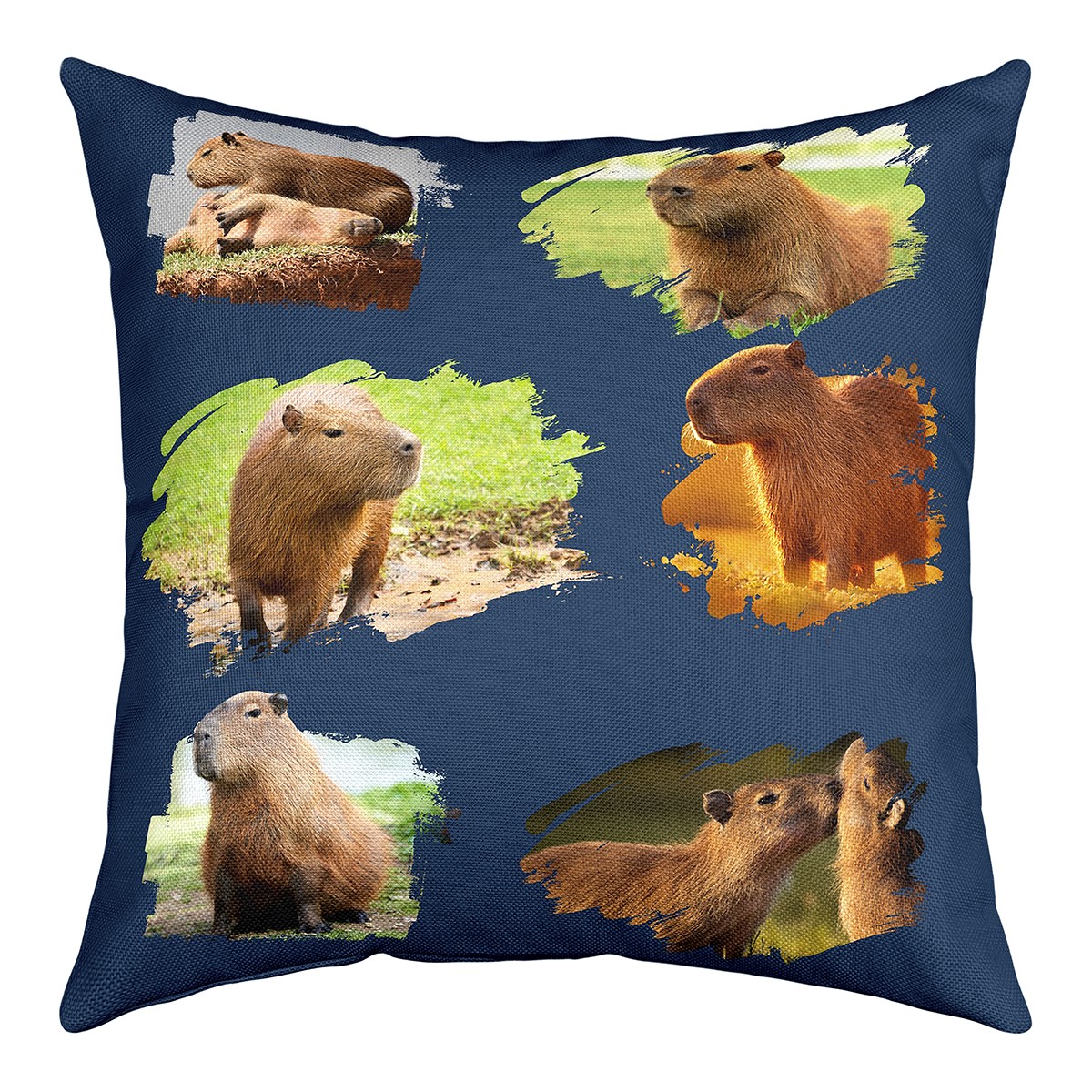 Funny Capybara Pillow Cover 20x20 Inch,Kawaii Capybara Throw Pillow ...