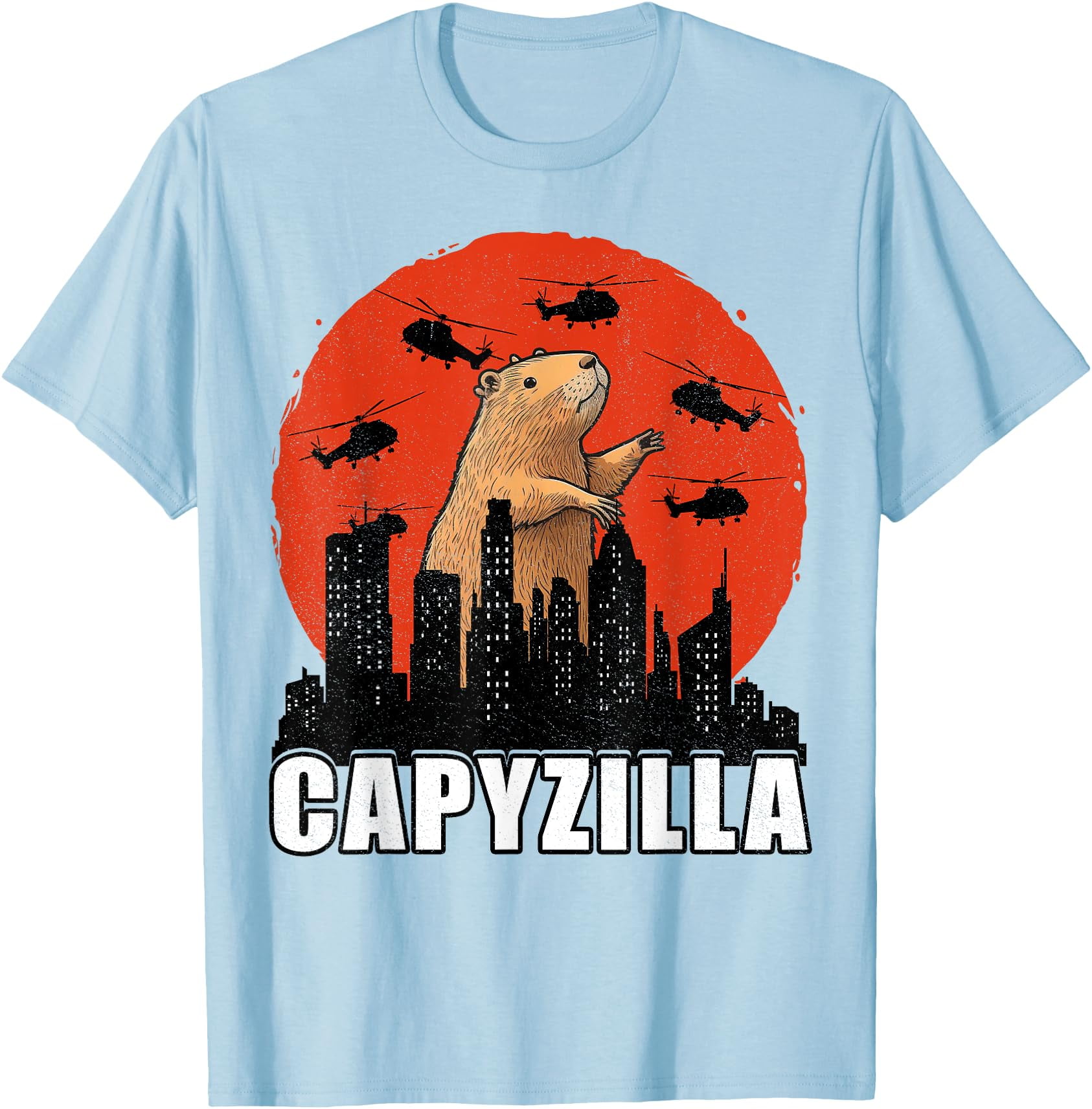 Funny Capybara Rodent Capyzilla Funny Softstyle Unisex T-Shirt,Light ...