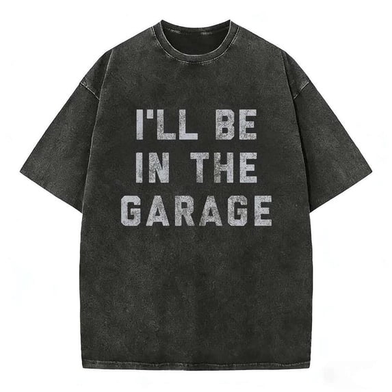 [Funny Car Mechanic Dad Tee] Mens I'll Be in The Garage T Shirt Funny ...