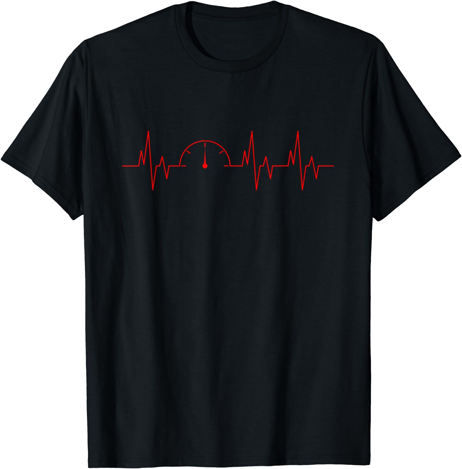 Funny Car Speedometer Auto Mechanic Guys Heartbeat Gift T-Shirt ...