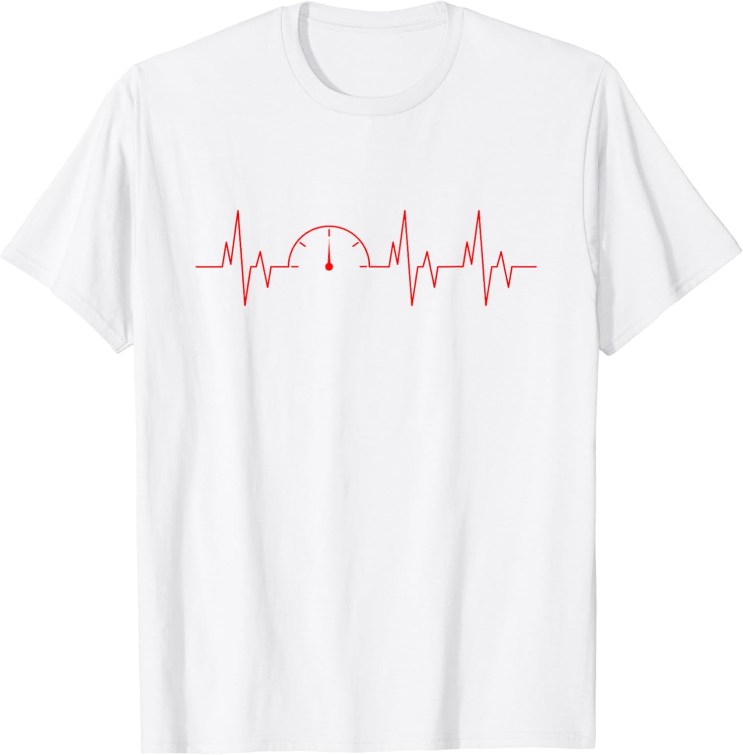 Funny Car Speedometer Auto Mechanic Guys Heartbeat Gift T-Shirt ...