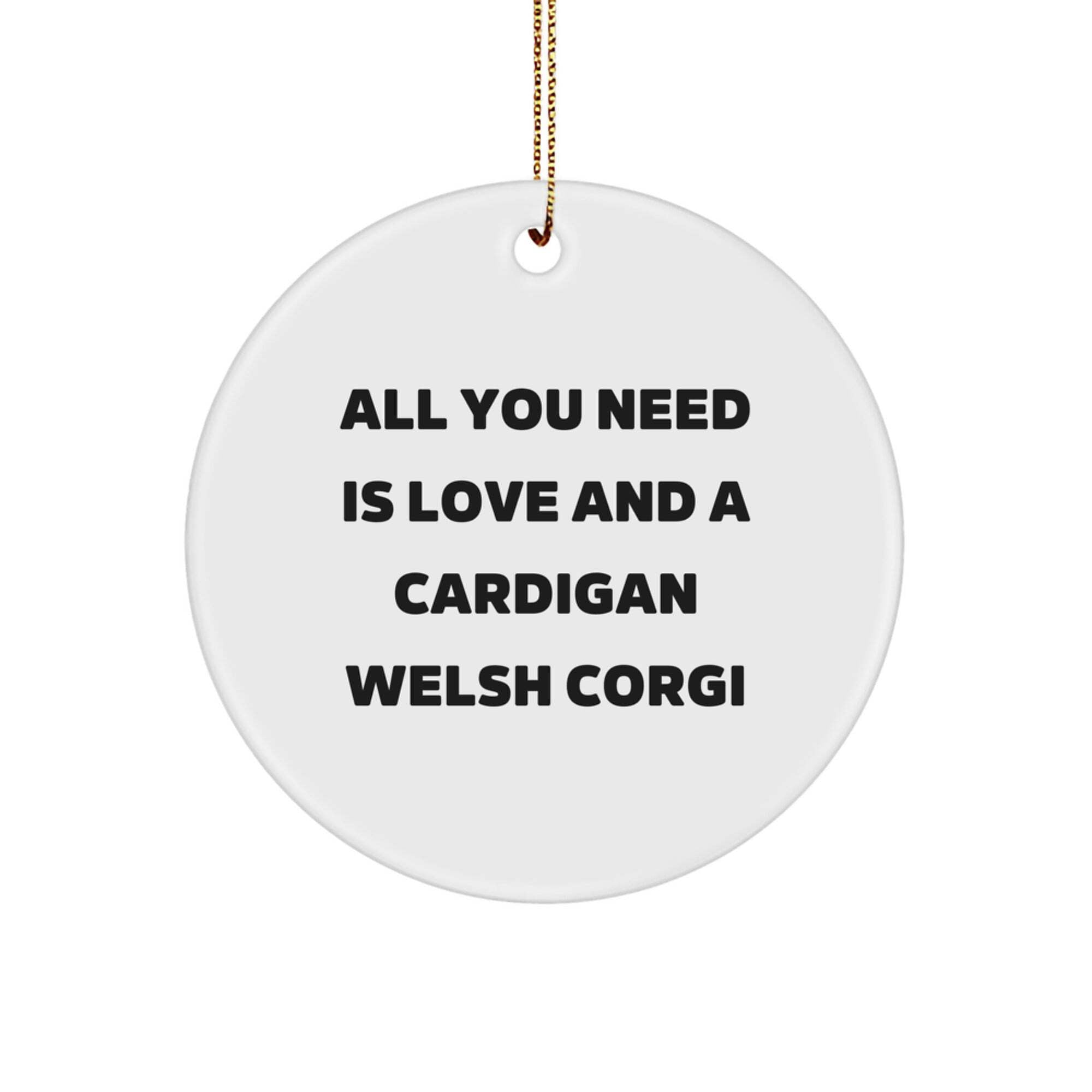 Funny Cardigan Welsh Corgi Dog Circle Ornament Gifts from Friends and ...