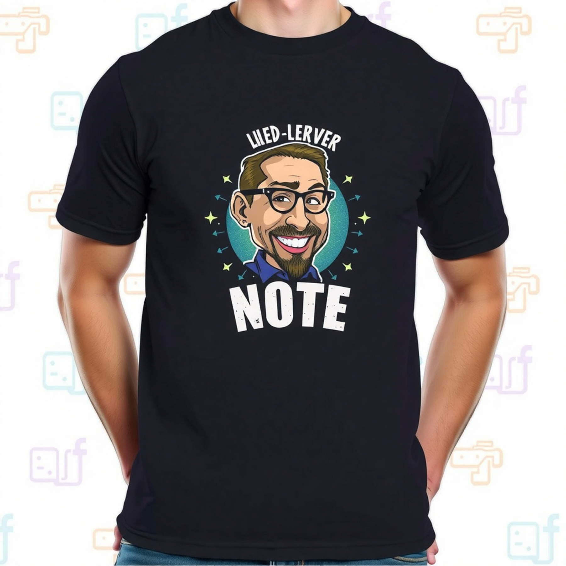 Funny Caricature T-Shirt with "LIIED-LERVER" Design - Unique Idea ...