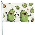 Funny Cartoon Avocados Flag 3x5 ft Garden Flag Welcome Spring Summer ...
