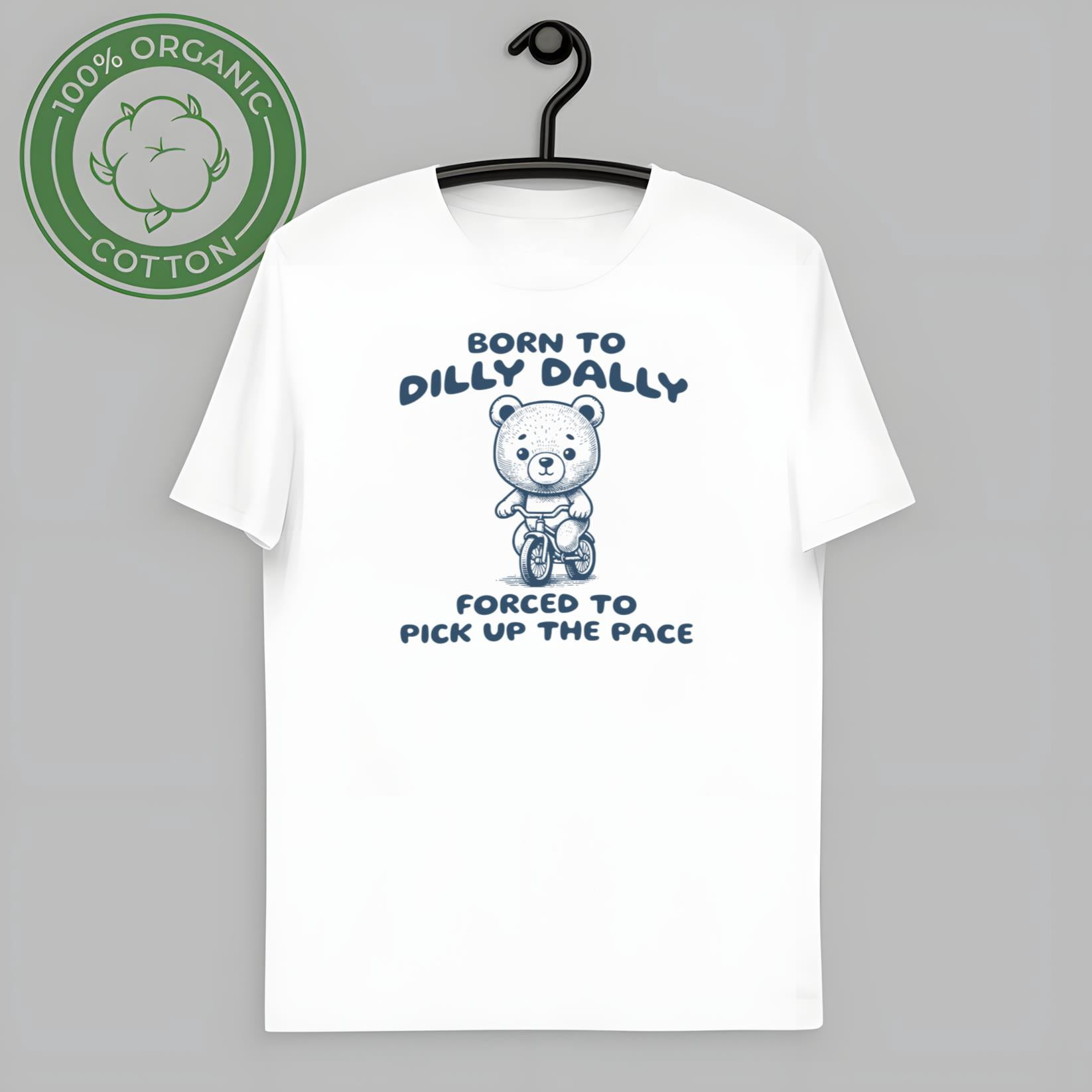 Funny Cartoon Born To Dilly-Dally Graphic Shirt, Chaotic Design ...