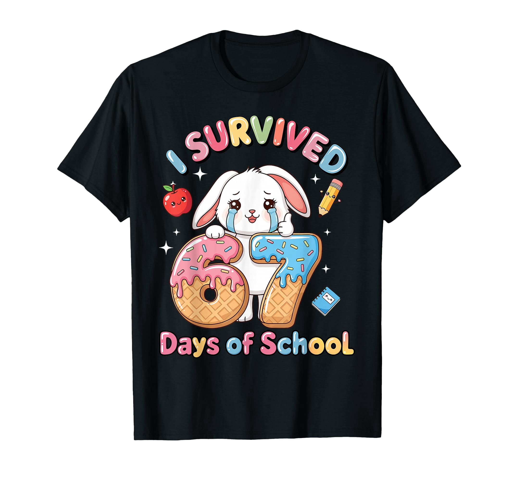 Funny Cartoon Bunny T-Shirt for Celebrating School Achievements with ...