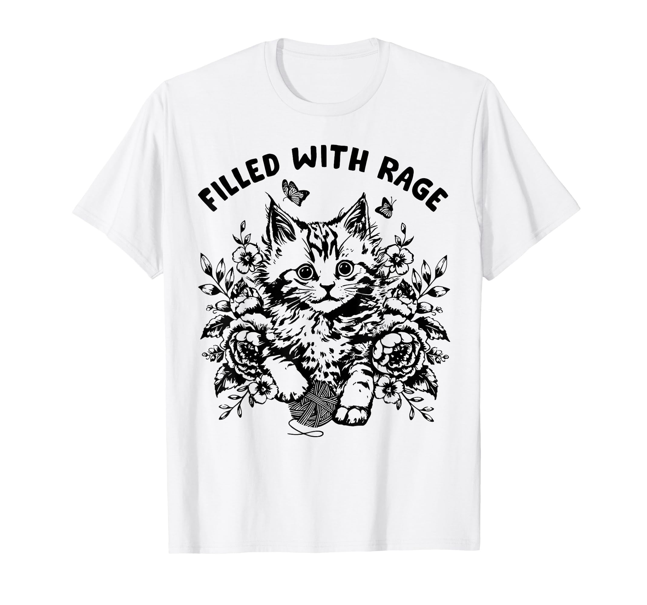 Funny Cartoon Cat T-Shirt for Cat Lovers - Perfect Gift for Mental ...