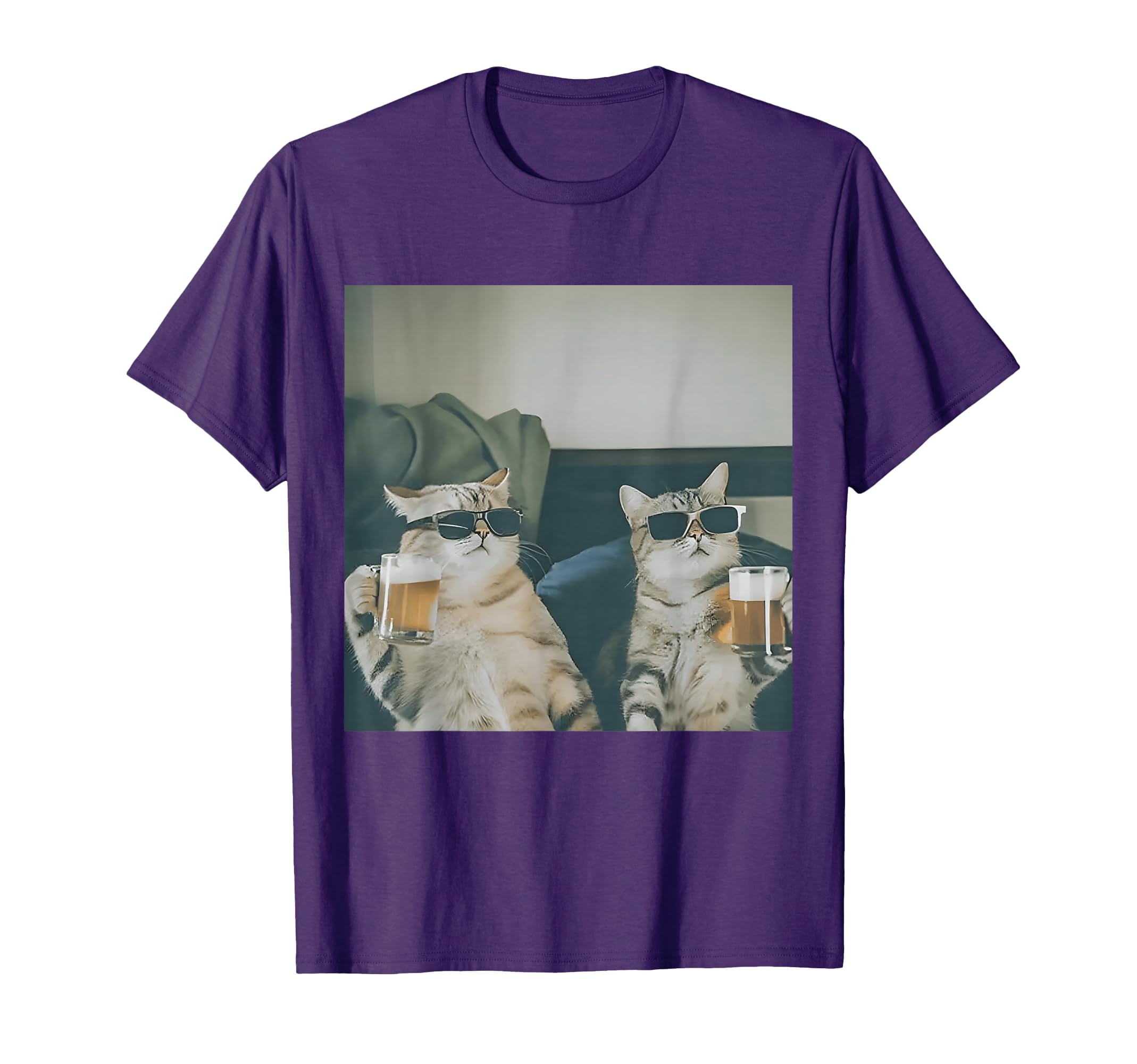 Funny Cartoon Cats Beer Buddy T-Shirt for Cat Lovers - Perfect Gift for ...