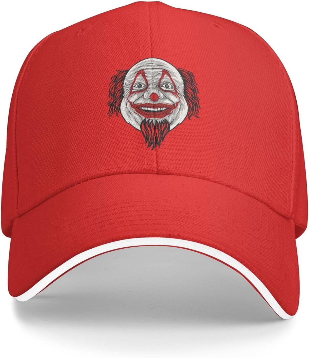 Funny Cartoon Clown Baseball Cap Sandwich Brim Hats for Men Women ...