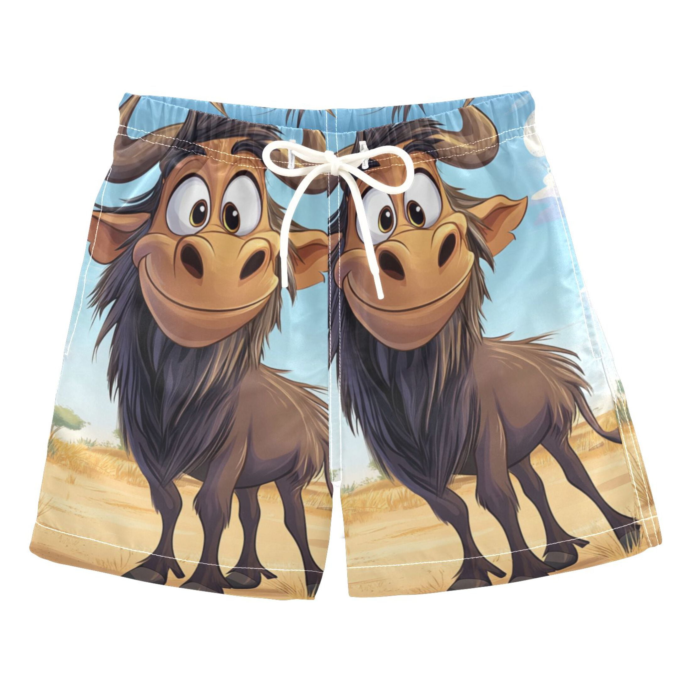 Funny Cartoon Cow Boys Swim Trunks Quick Dry Boy Swim Shorts for 3-14 ...
