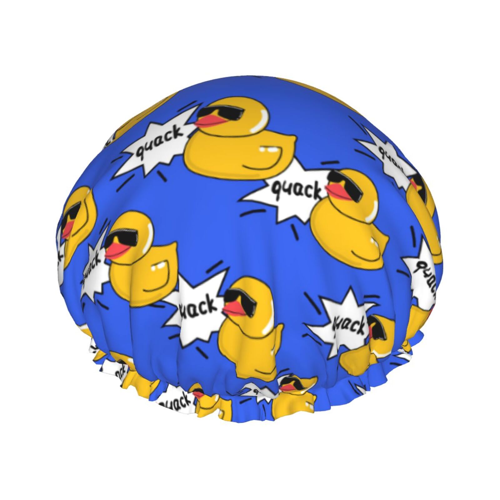 Funny Cartoon Cute Duck_A Shower Cap for Women, Double Waterproof ...