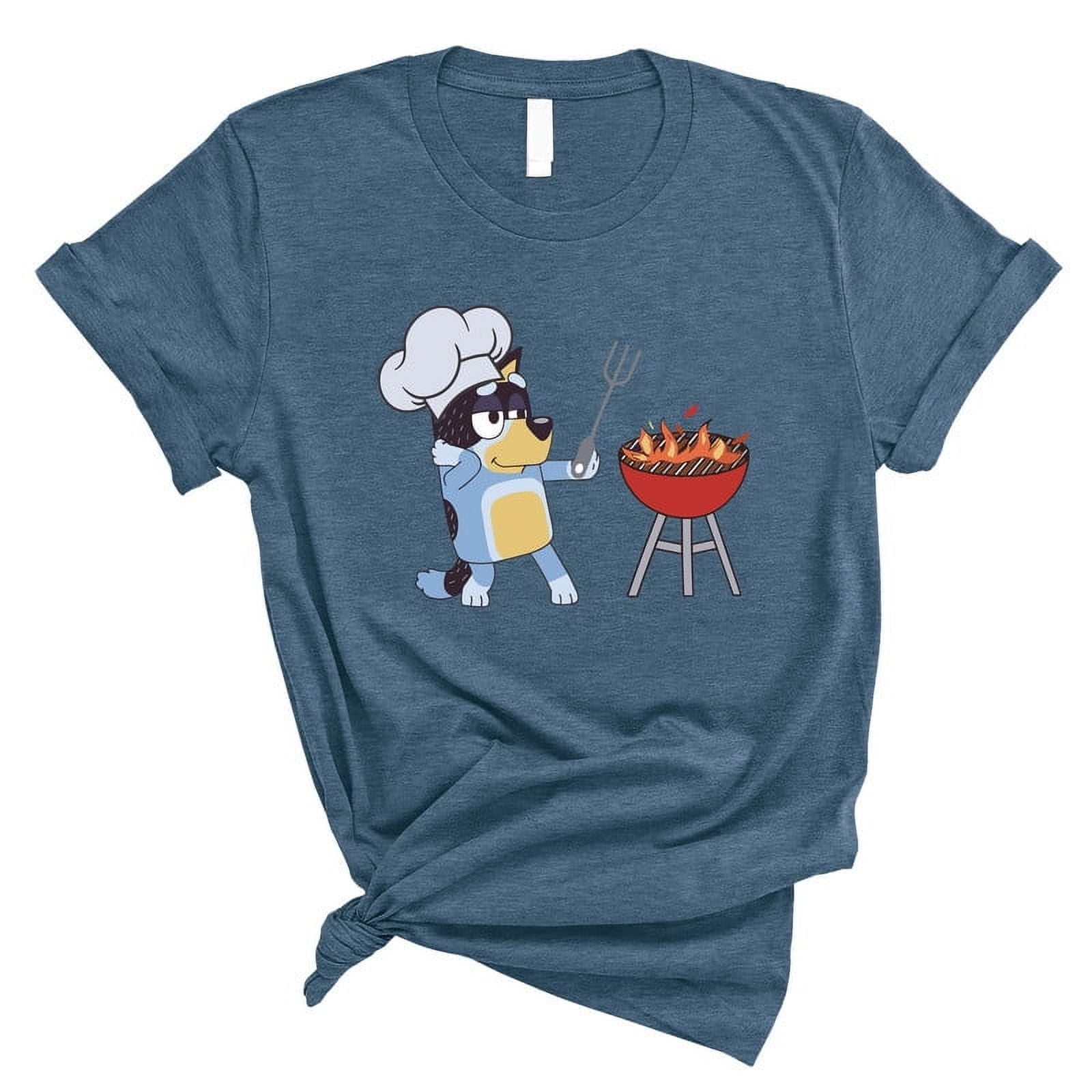 Funny Cartoon Dad BBQ T-Shirt – Cute Dog Chef Grilling Tee – Father’s ...