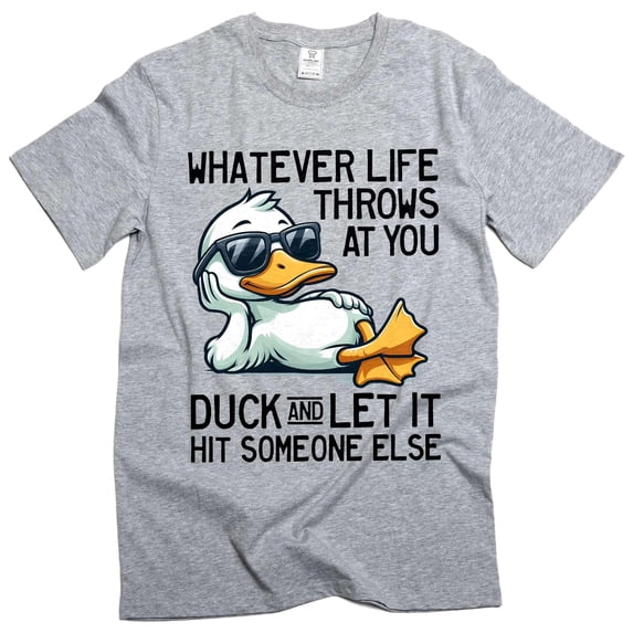 Funny Cartoon Duck T-Shirt - Humorous Motivational Gift for Birthdays ...