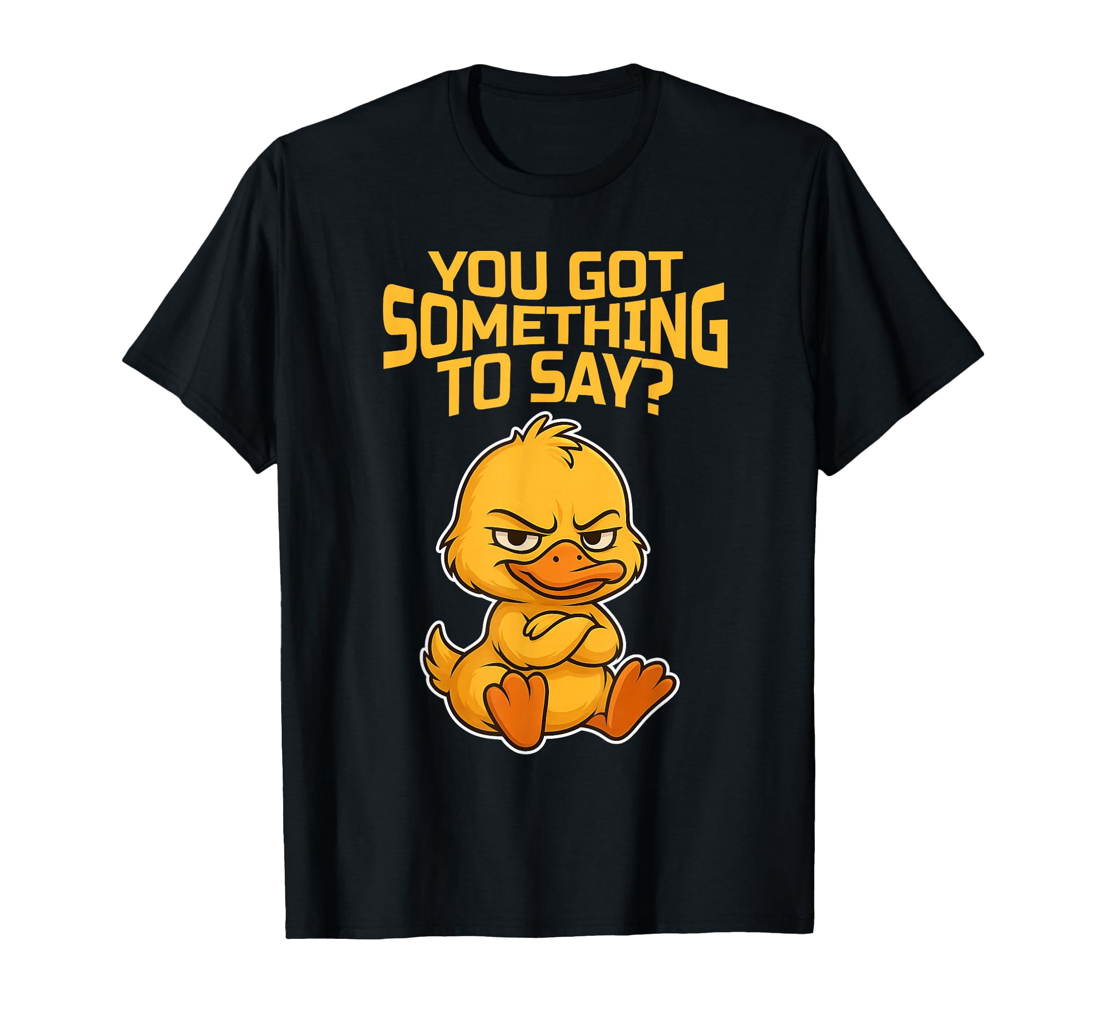 Funny Cartoon Duck with Attitude T-Shirt for Humorous Style and ...