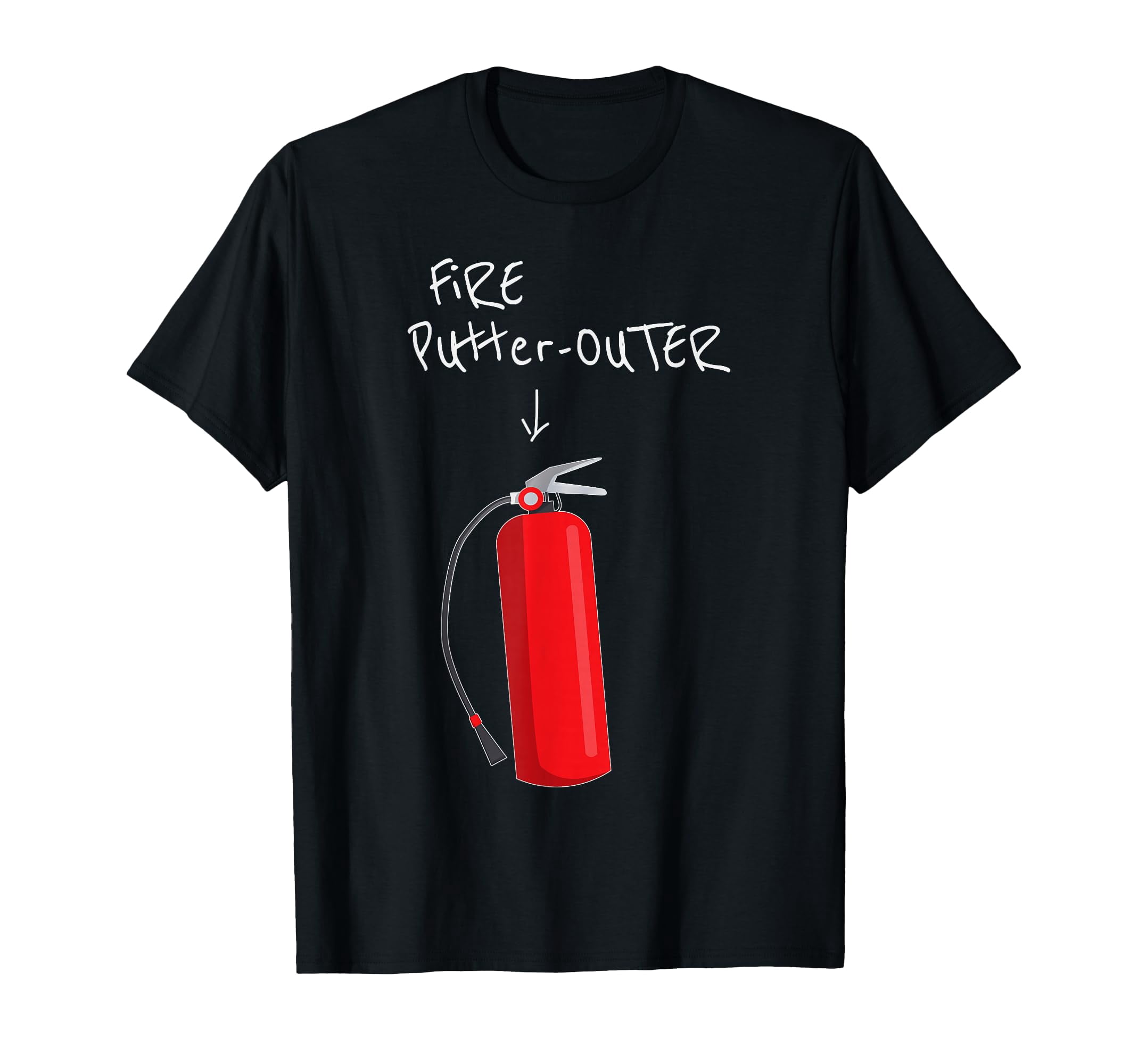 Funny Cartoon Fire Extinguisher Graphic T-Shirt for Firefighters and ...