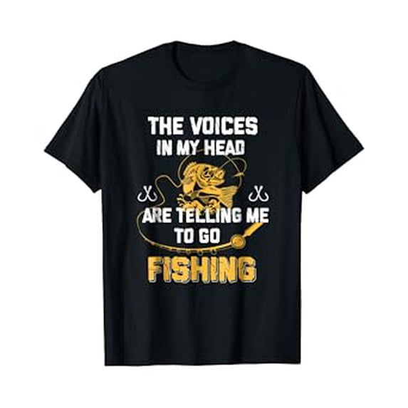 Funny Cartoon Fish Fishing T-Shirt - Perfect Gift for Fisherman ...