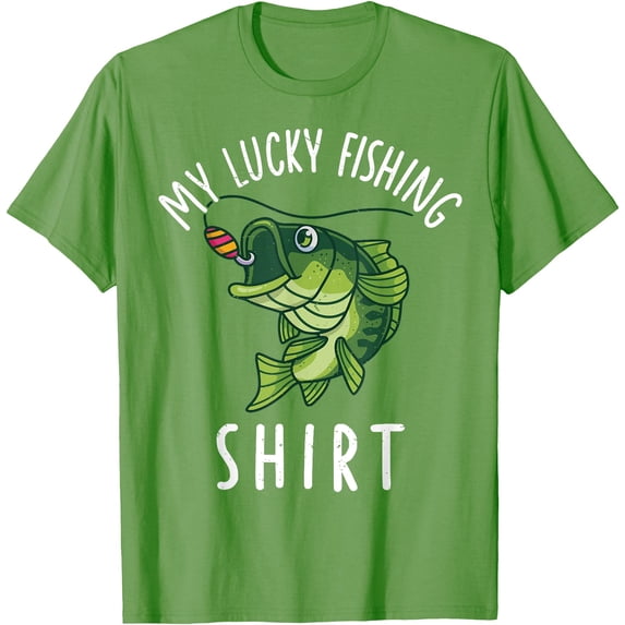 Funny Cartoon Fish T-Shirt for Lucky Fishing Adventures - Walmart.com
