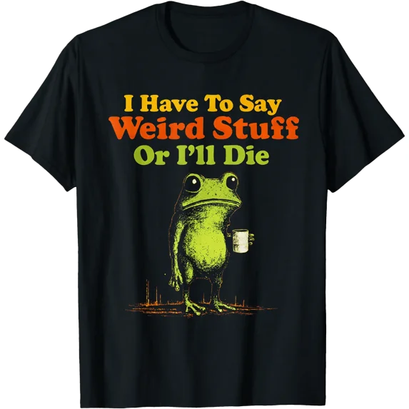 Funny Cartoon Frog Meme T-Shirt for Humor Lovers and Quirky Style ...