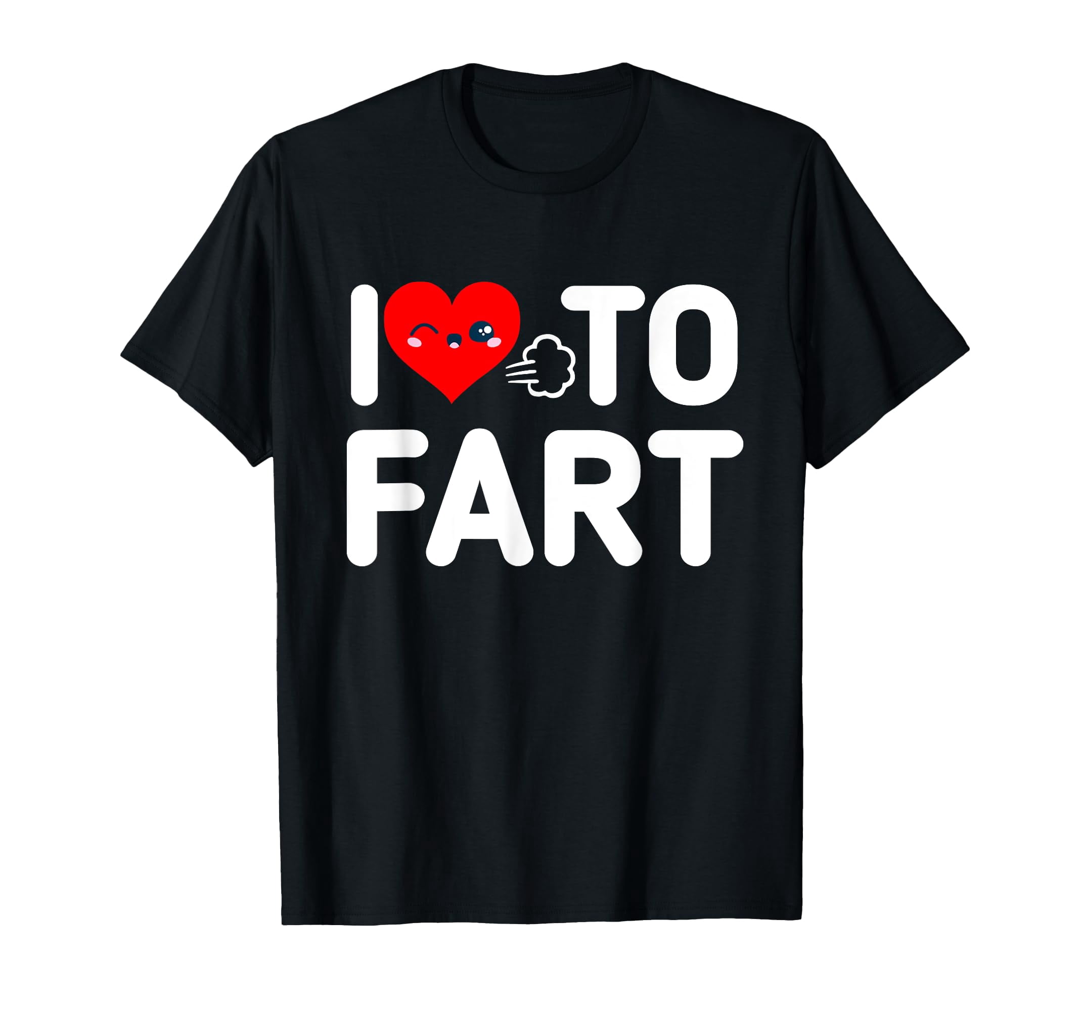 Funny Cartoon Heart Design T-Shirt for Fart Humor Lovers - Walmart.com