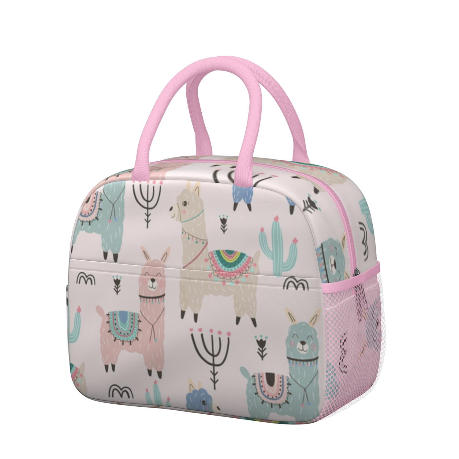 Funny Cartoon Llama Lunch Tote - Waterproof Insulated Lunch Bag with ...