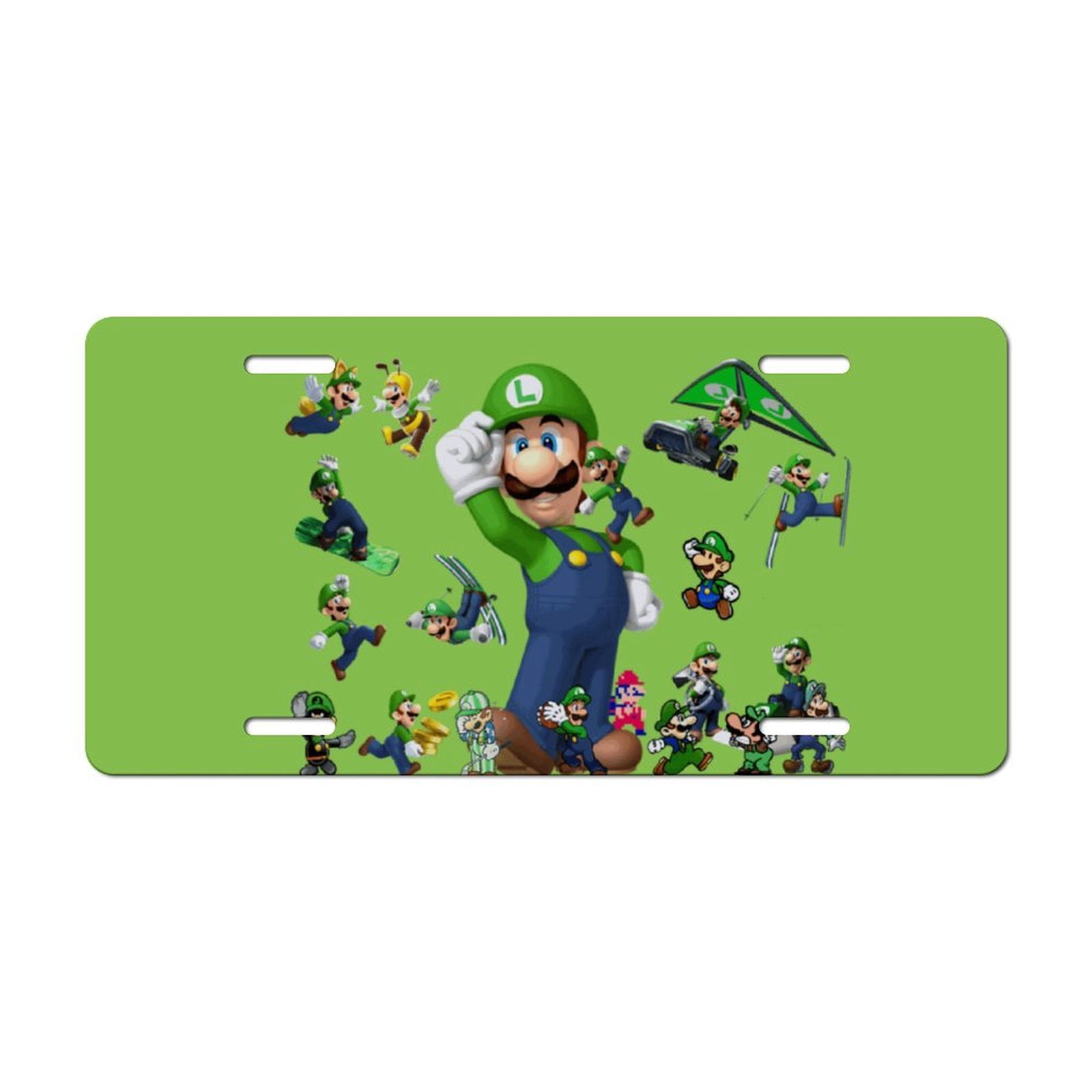 Funny Cartoon Luigi's Mansion License Plate Cover Aluminum For Various ...