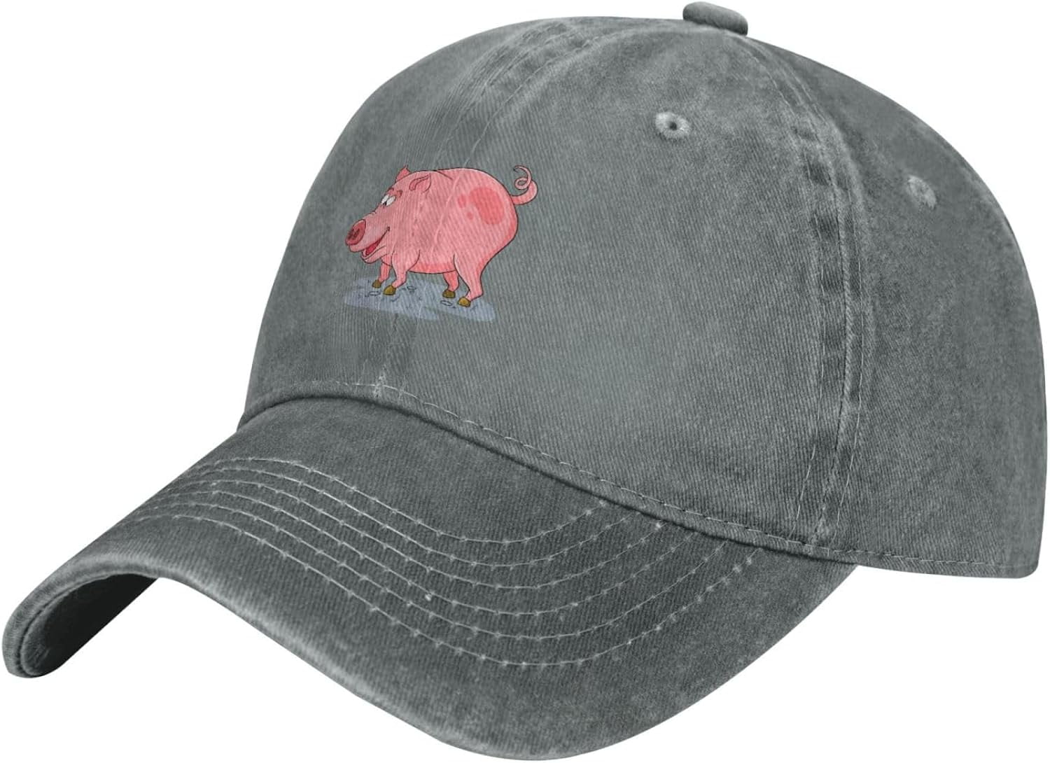 Funny Cartoon Pig Baseball Cap for Men Women Vintage Cowboy Hat Adult ...