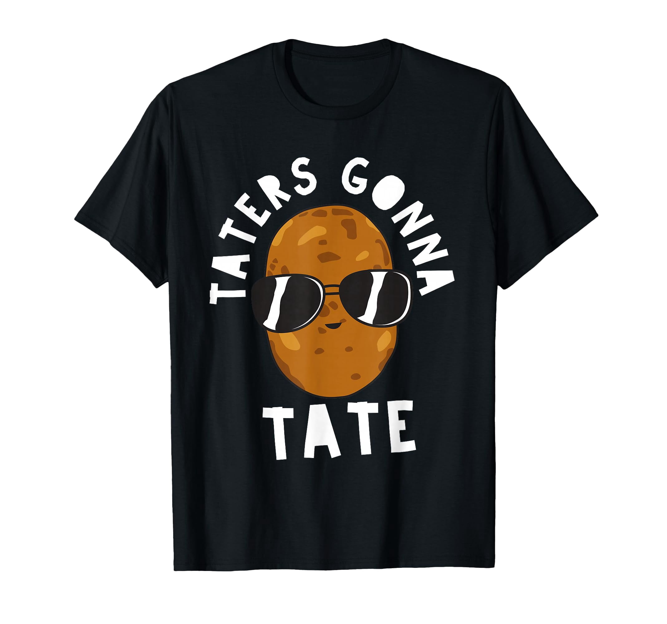 Funny Cartoon Potato T-Shirt for Foodies - Taters Gonna Tate Humor ...