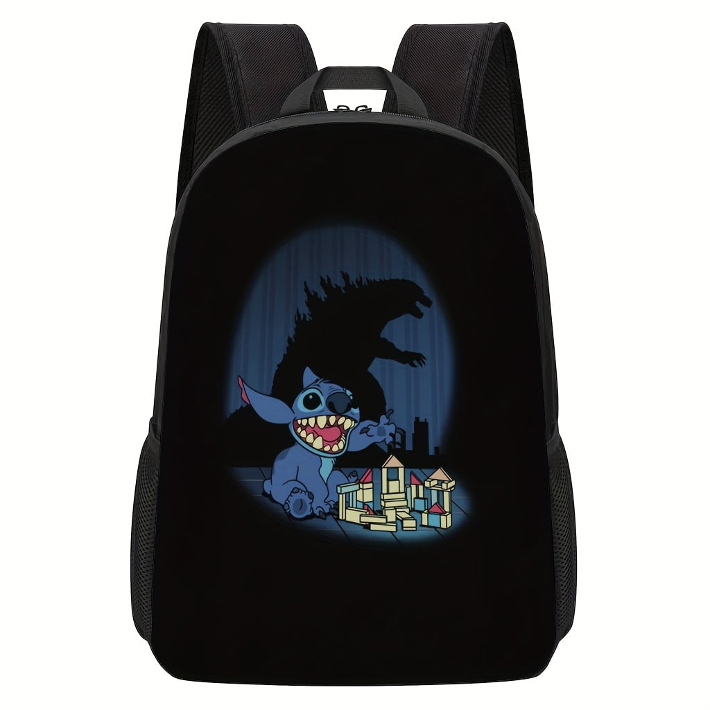 Funny Cartoon Stitch Casual Backpack - Lightweight polyester, casual ...
