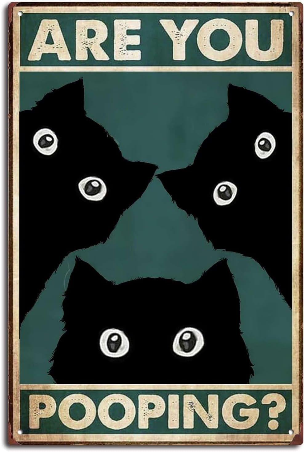 Funny Cat Are You Pooping Signs for Restroom Bathroom Toilet, Great ...