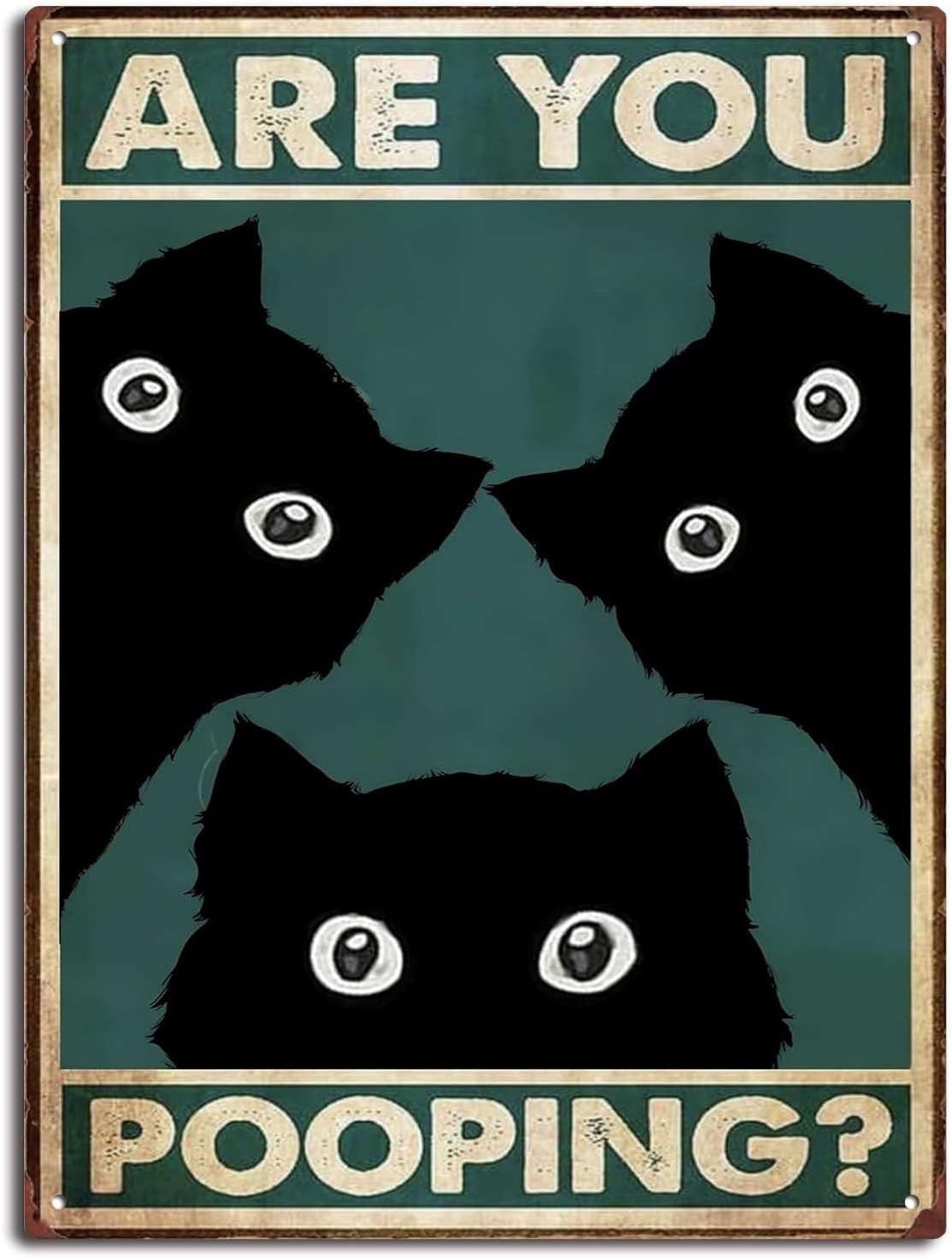 Funny Cat Are You Pooping Signs for Restroom Bathroom Toilet, Great ...