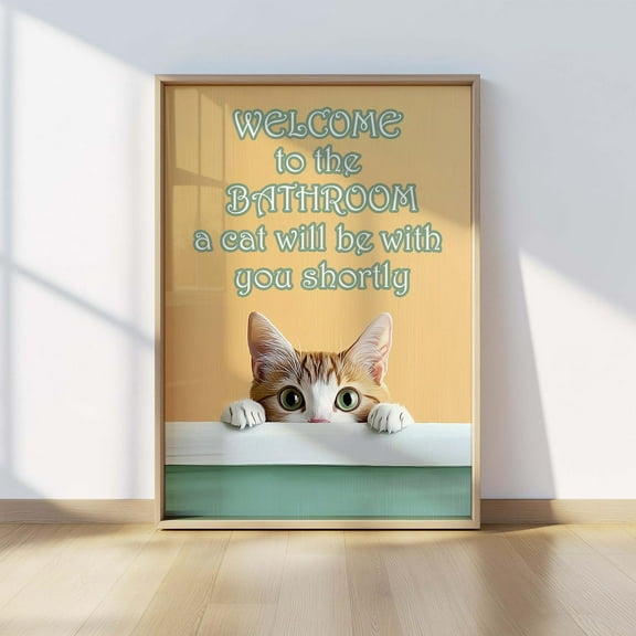 Cat Water Glass Cute Funny Pet Illustration Artwork with iPhone 17 to ...