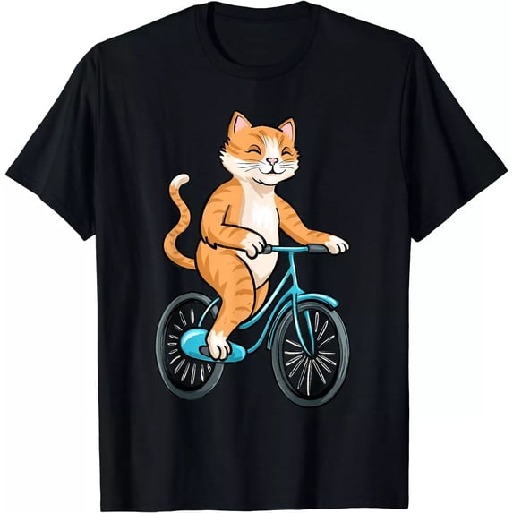 Funny Cat, Cat Riding Bike, Cat Owner, Cat Lover T-Shirt - Walmart.com