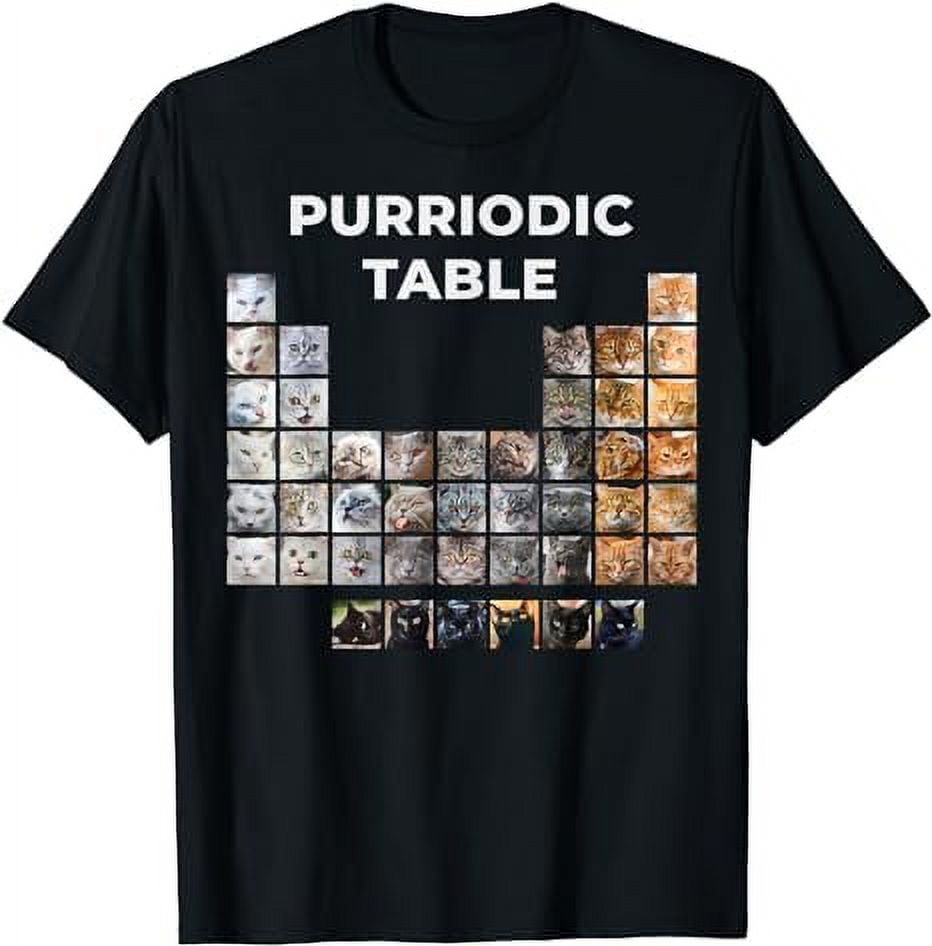 Funny Cat Chemistry Pun Periodic Table T-Shirt - Walmart.com